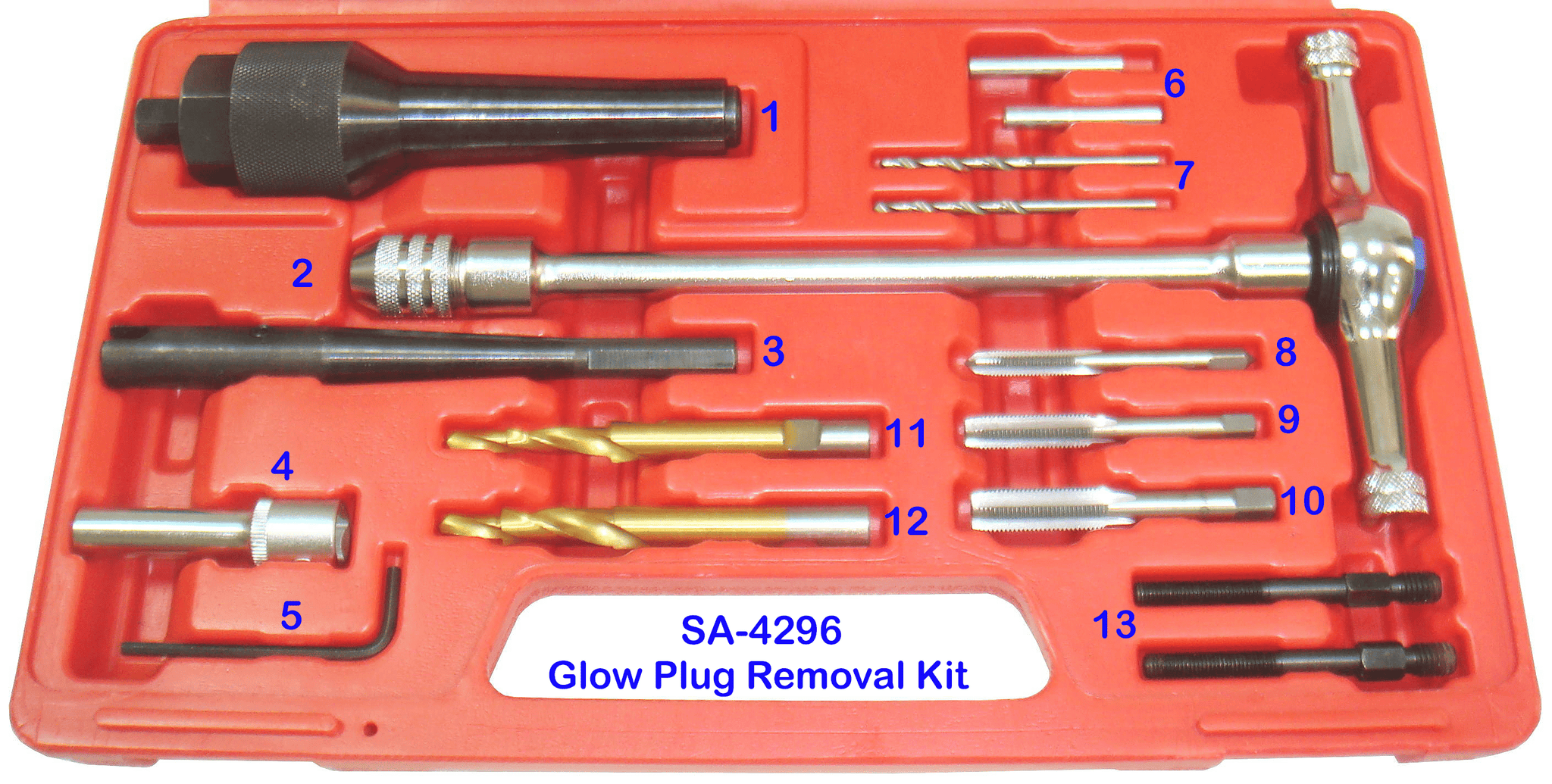Glow Plug Extraction Removal and Thread Repair Kit for Damaged or Stuc ...